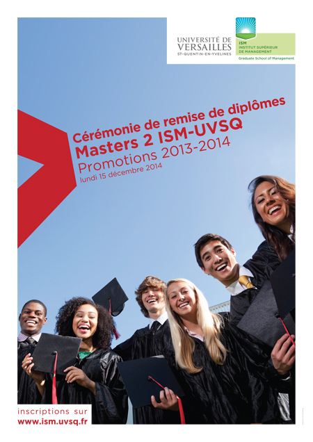 Cérémonie de remise de diplômes des masters 2 de l'ISM-UVSQ, promotions ...