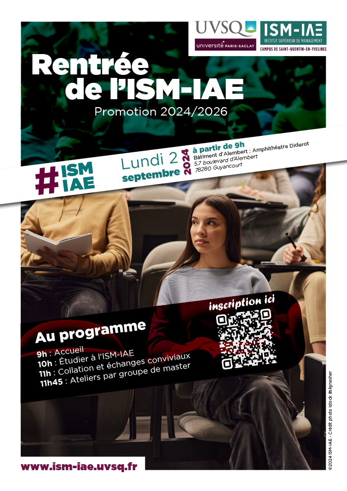 Rentrée universitaire des masters 1 de l'ISM-IAE / promotion 2024-2025 ...